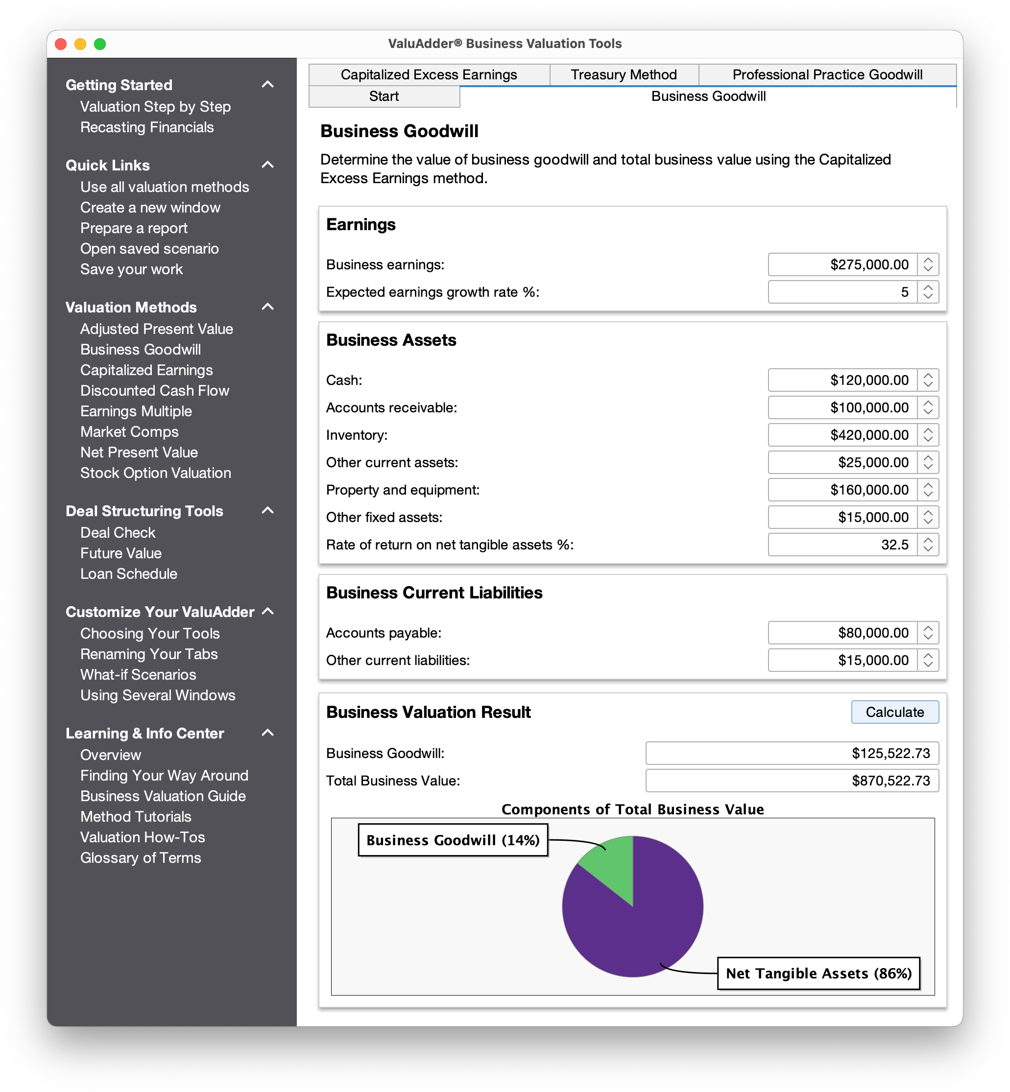 Business Valuation Software – ValuAdder
