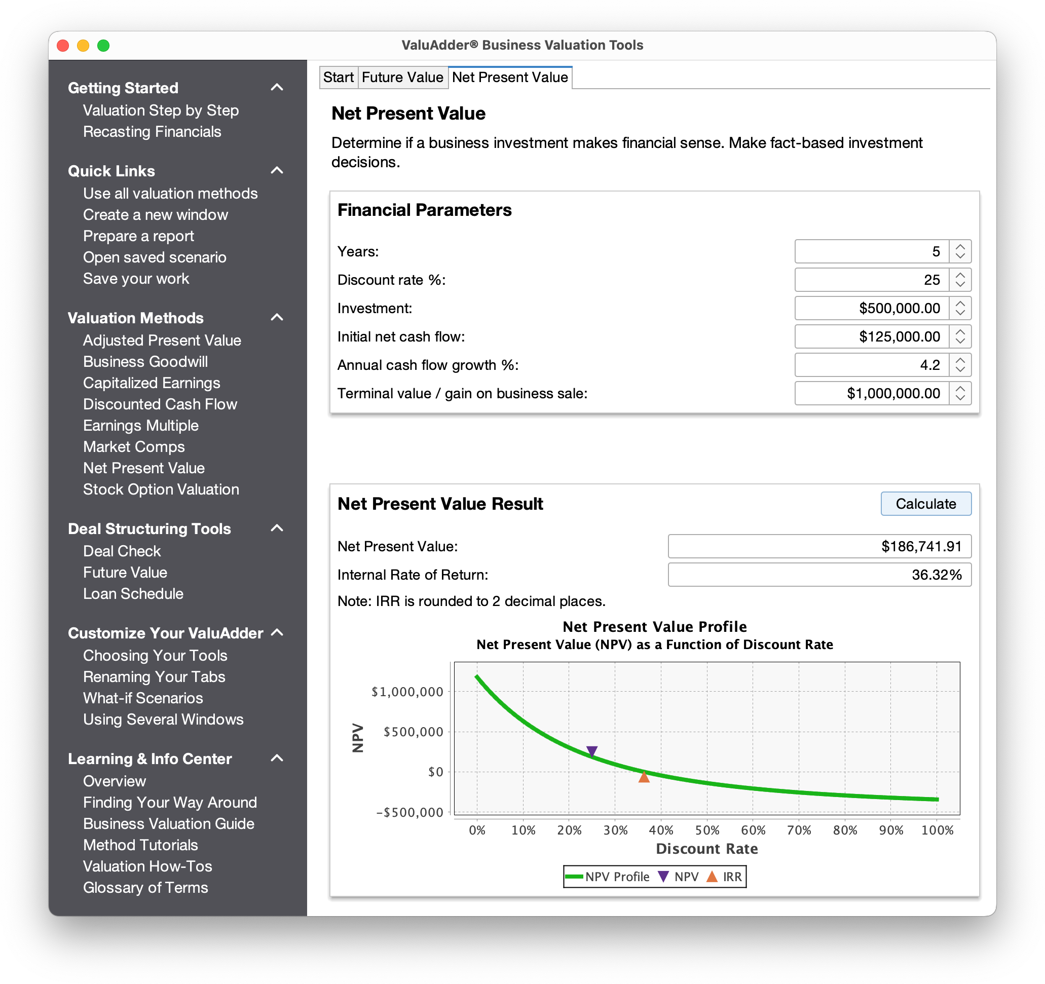 Business Valuation Software – ValuAdder